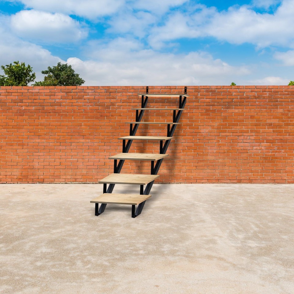 Steel Stair Stringer 7 Step Metal Stair Stringers For Deck Height 57 ...