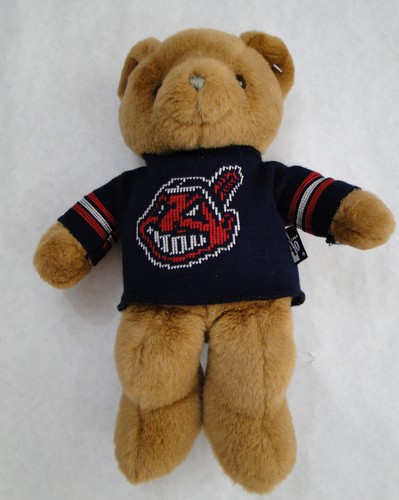 VINTAGE Cleveland Indians Plush Teddy Bear Roxbury Mills MLB GAMEDAY ...