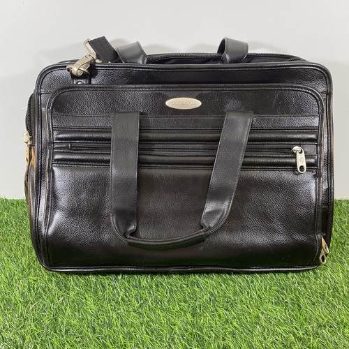 Samsonite Expandable Faux Leather Laptop Briefcase Black Style 932375 ...