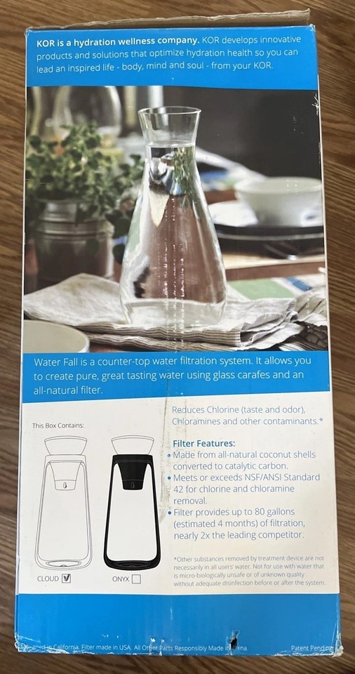 Water Fall Counter Top Water Filtration System by Kor | eBay