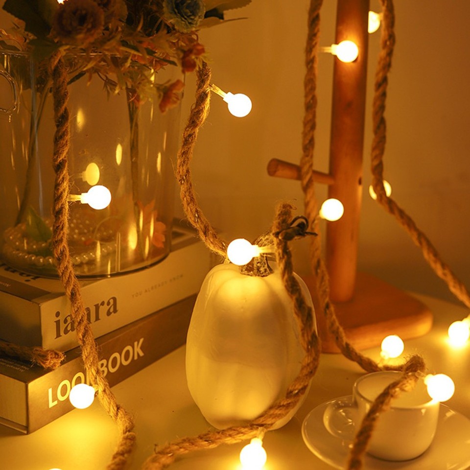 Globe String Lights Home Decor Curtain for Backdrop Bedroom Decorative ...