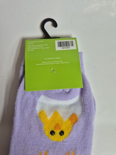 New Purple Chick Easter socks "Oh Snap!" Ladies Size 4-10 | eBay
