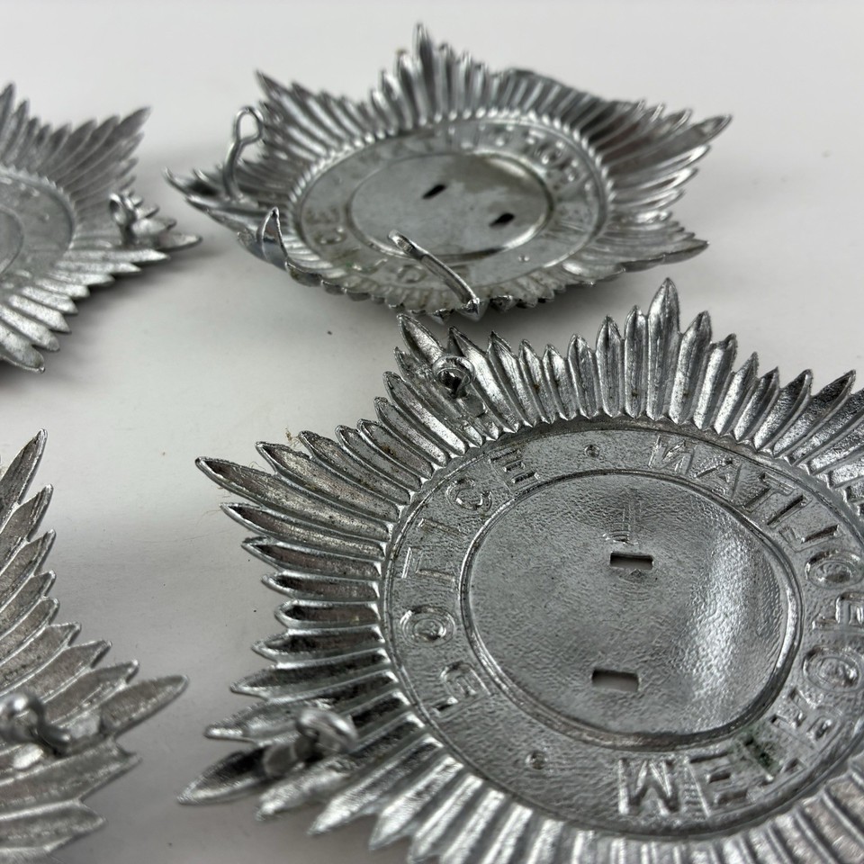 4 Vintage Metal Metropolitan Police Helmet Plates | eBay
