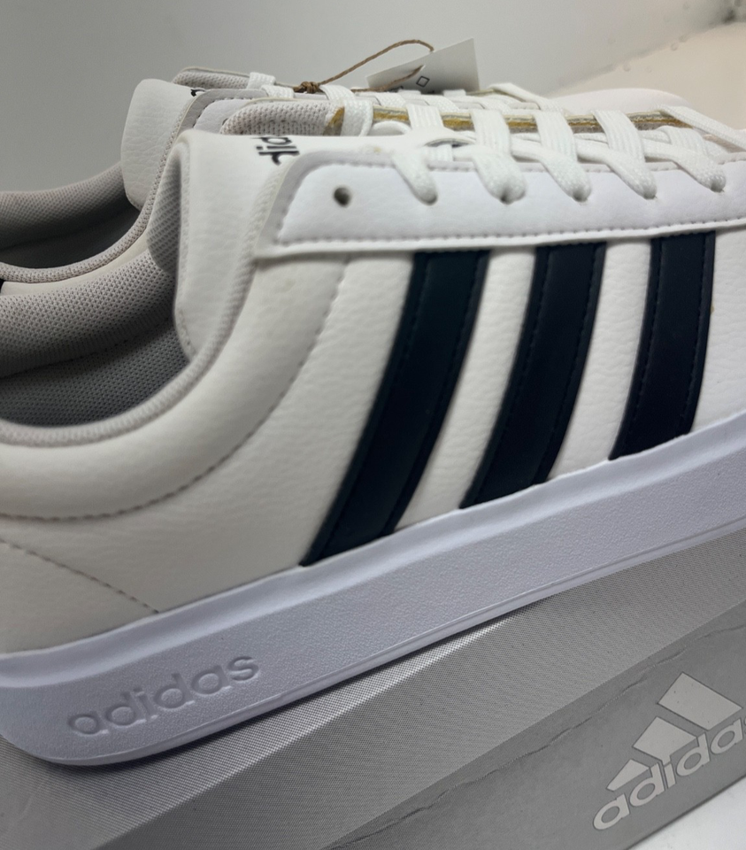 Mens Adidas Grand Court 2.0 White / Black Tennis Shoe GW9195 NWD Free ...