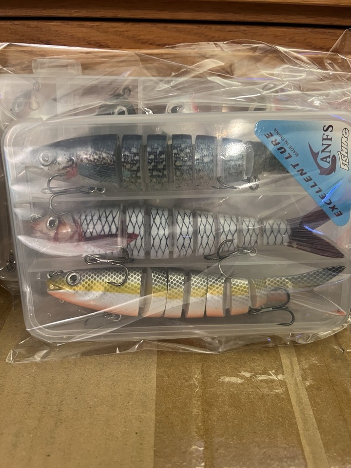 Fishing Tackle Box Waterproof Plastic Double Layer + 13 Lures NEW | eBay