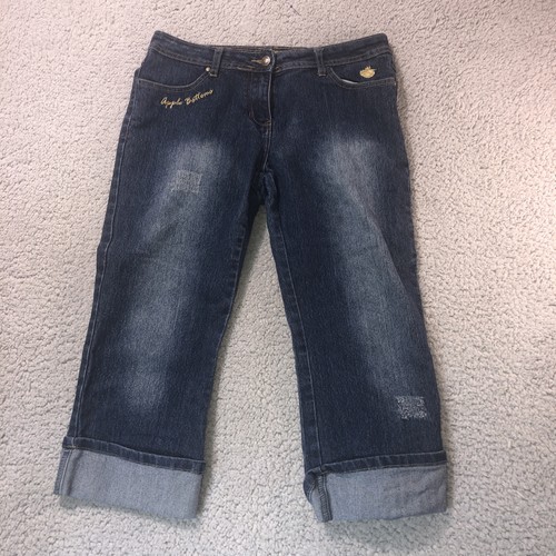 VINTAGE Apple Bottoms Jeans Womens 8 Blue Straight Y2K Embroidered Apple Back | eBay