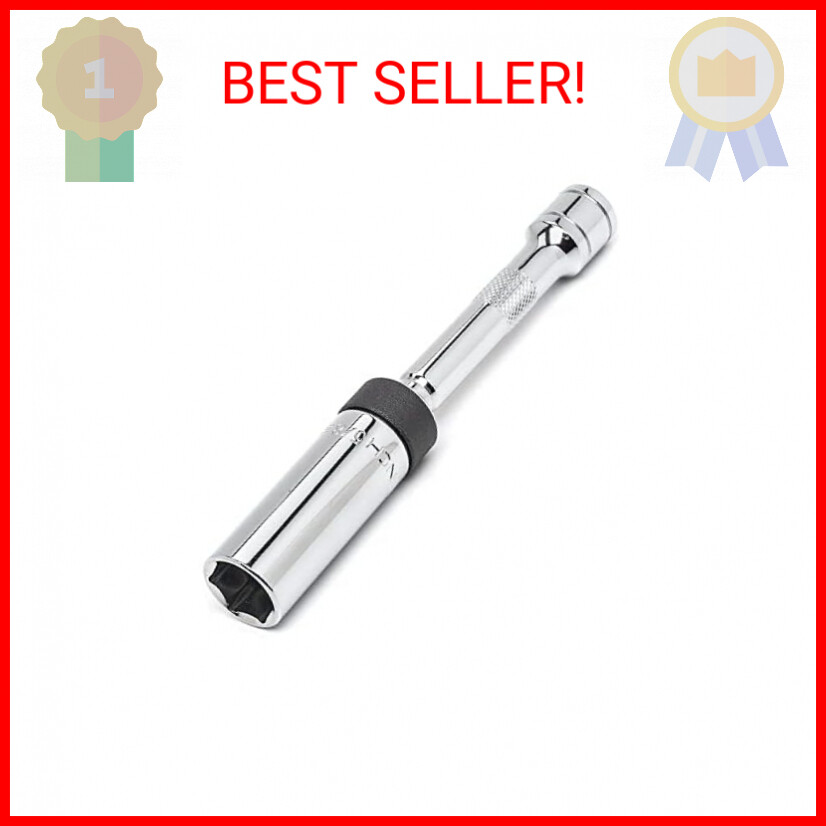 GEARWRENCH 3/8" Drive 6 Pt. 5/8" x 6" Magnetic Swivel Spark Plug Socket ...