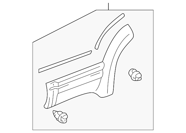 96-02 Toyota 4runner Limited Left Drivers Rear Door Body Cladding ...