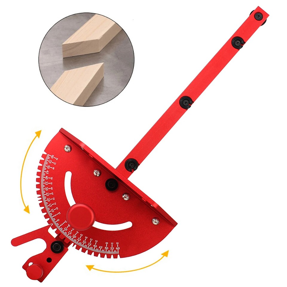 Red Miter Gauge Aluminum Alloy Handle Benches Table Saw Router Miter ...