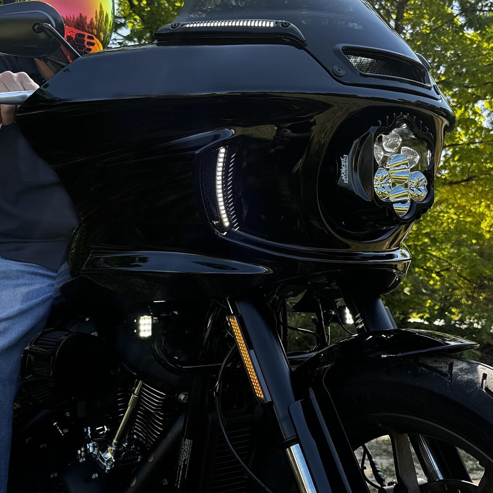 For Softail Low Rider ST FXLRST / El Diablo Motorcycle LED Fairing Vent ...