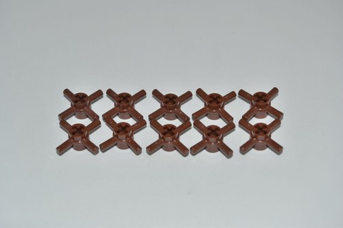 Lego 10 X Croix Roue Rouge Marron Reddish Brown Technique Axle Moyeu ...