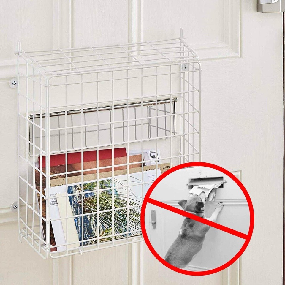 Front Door Letter Box Cage Mounted Mail Box Letter Guard Post Catcher ...