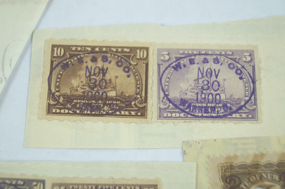 LOT (14) United States Internal Revenue Documentary Stamps Some Unused ...