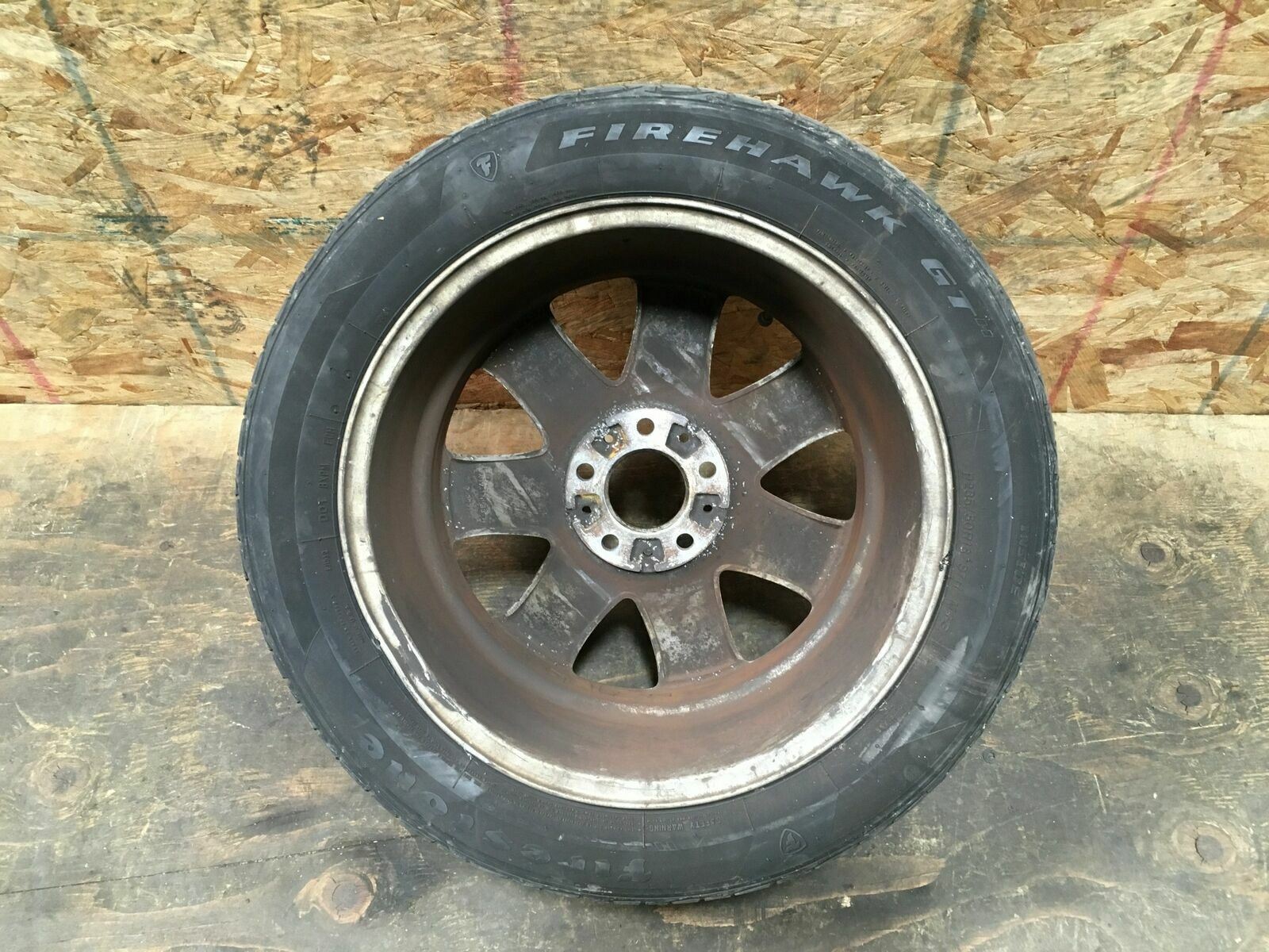 BMW 750LI E66 2006-2008 7 SPOKE WHEEL RIM ALLOY TIRE FIRESTONE 235/50 ...