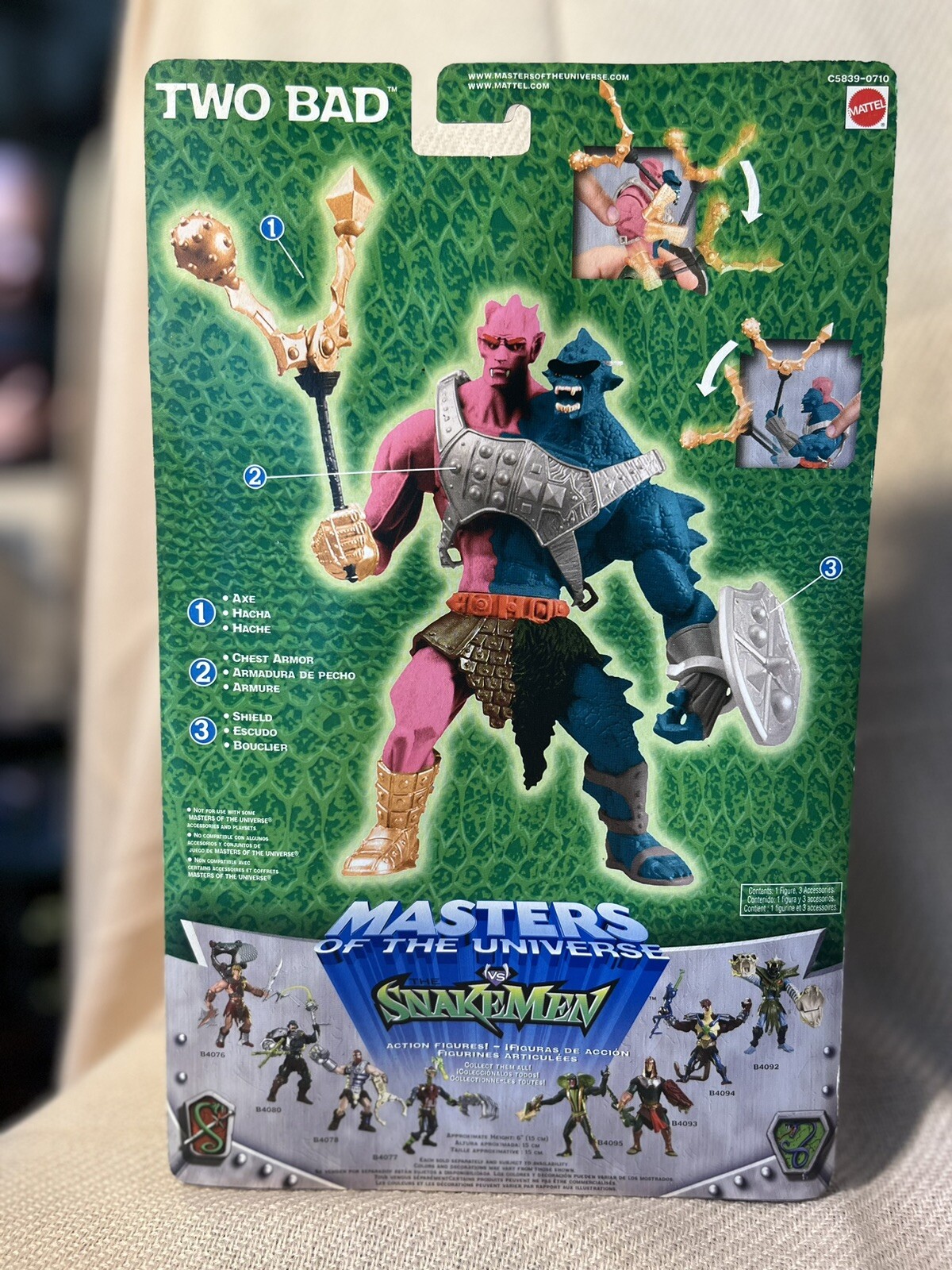 Two Bad Masters of The Universe vs The Snakemen MOTU 200X NIB 2003 ...