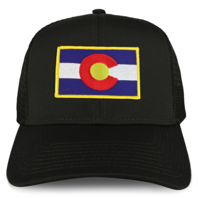 XXL Oversize Colorado Flag Iron On Patch Mesh Back Trucker Baseball Cap ...