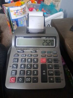 Casio HR-100TM Printing Calculator Adding Machine Tax And Exchange Test ...