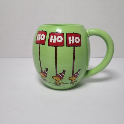 Peanuts Snoopy Woodstock Christmas Ho Ho Ho Woof Woof Woof Coffee Mug ...