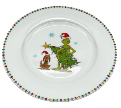 Grinch & Max Stole Christmas Tree 10.5” Ceramic Dinner Plate NEW | eBay