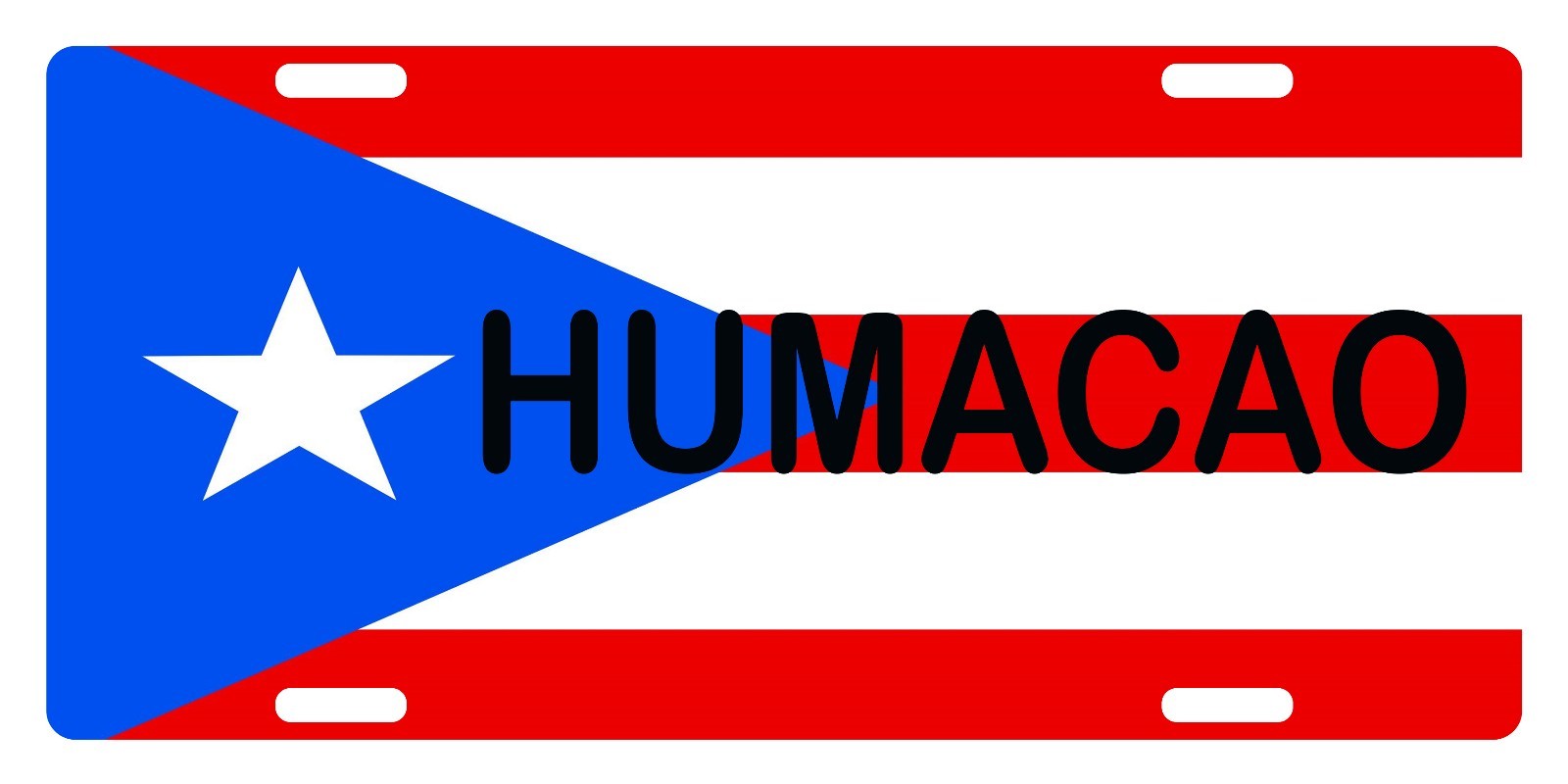 Puerto Rico Flag HUMACAO License Plate PR Boricua Emblem | eBay