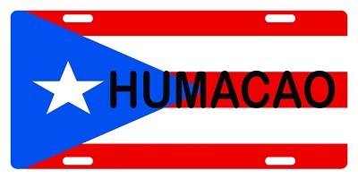 Puerto Rico Flag HUMACAO License Plate PR Boricua Emblem | eBay