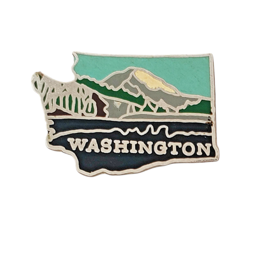 Washington Mt. Rainier Map Lapel Pin – Vintage State Souvenir Travel | eBay