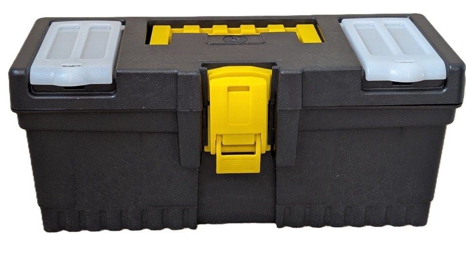 Strong Plastic Toolbox Chest Storage Tool Organiser Tool Box Case with ...