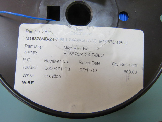 ANIXTER M16878/4-24-7-BLU per Lot 24 AWG (7/32) M16878/4 BLUE E-24 for ...