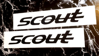 scout trailer Decals Stickers Replacement Gloss Black 18" (2) Fast USA ...