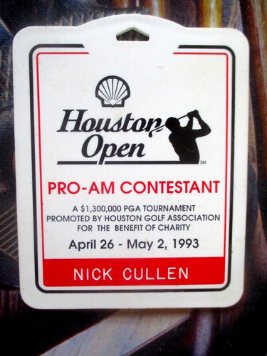 vtg - PGA TOUR Golf Bag Tag - 1993 HOUSTON OPEN - Pro-Am Contestant | eBay