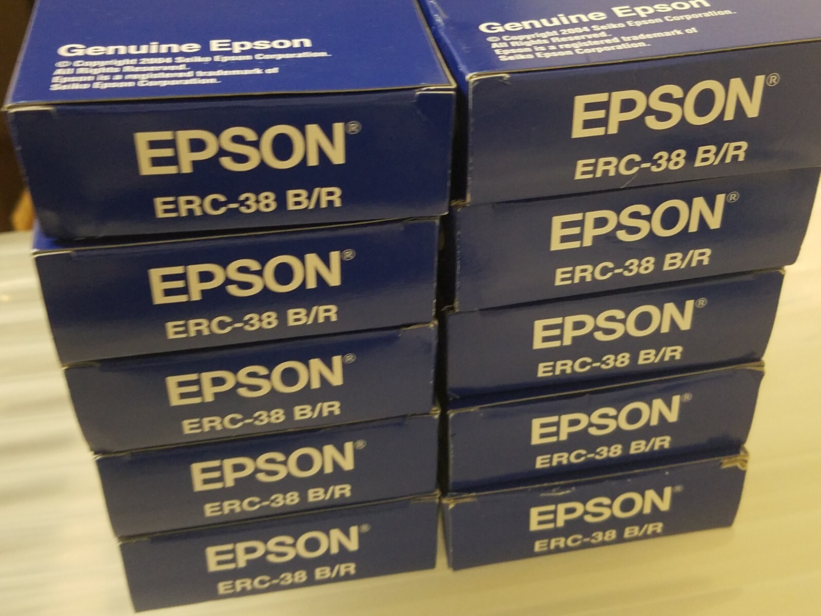 EPSON C43S015374 /6 ERC-38 B/R AND 38B RIBBON CARTRIDGE BLACK/RED NEW ...