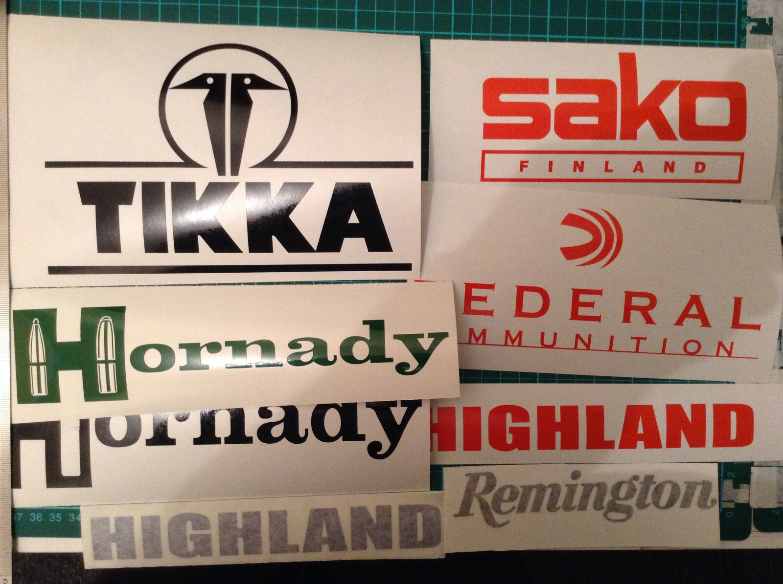 Gun Stickers Pack 12 Firearm Decals Winchester Browning Colt CZ Barrett ...