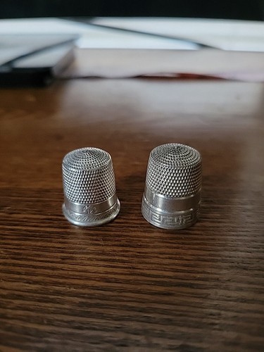 A03 2 Old Sterling Silver Thumb Thimbles - 9.26g | eBay