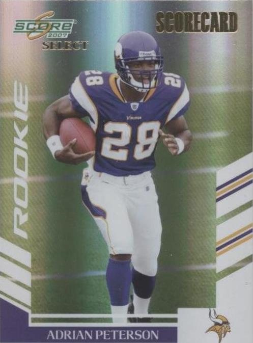 2007 Score Select - Rookie Adrian Peterson #341 Scorecard /100 (RC) for ...