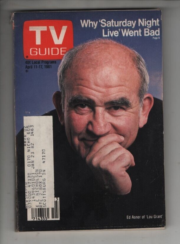 1981 TV Guide April 11 - Ed Asner - Lou Grant; Jane Alexander; Emile ...