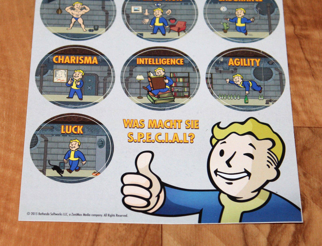 Fallout 4 Promo Special Sticker Aufkleber Set Gamescom 2015 Xbox One ...