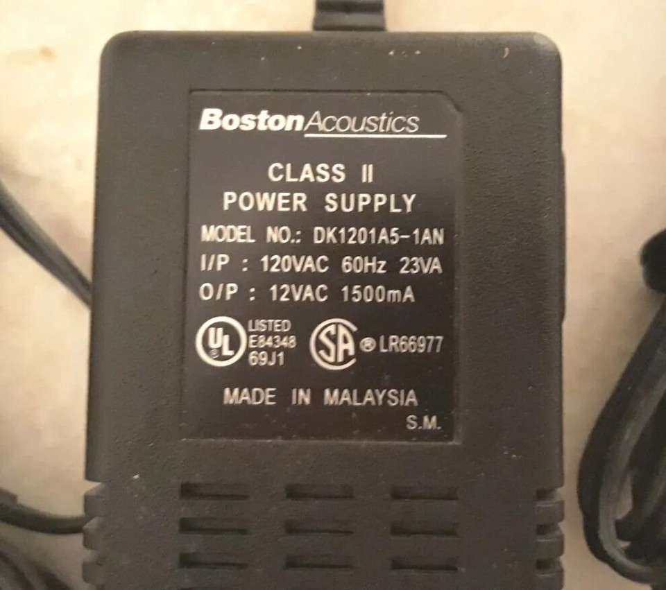 OEM Boston BA745 BA735 BA635 Speakers AC Power Adapter DK1201A5-1AN ...