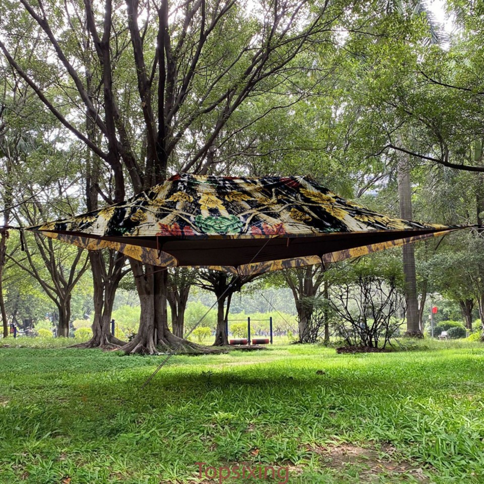UFO Style Suspended Outdoor Camping Tree Tent Triangle Hanging Family ...