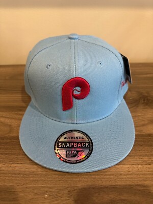 NEW Philadelphia Phillies Retro Style Baby Blue Snap Back Premium Flat ...