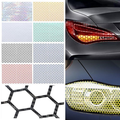 Car Styling Honeycomb Sticker Car Rear Tail Light Cover Tail-lamp Decal ...