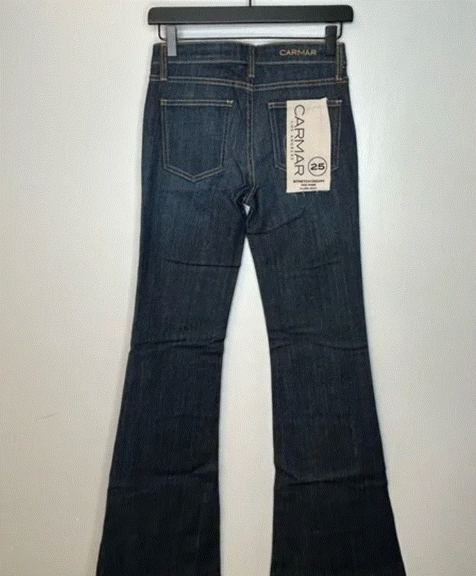 Carmar Jeans Size 24 Flare Leonardo Stretch Mid Rise Button Fly NWT | eBay
