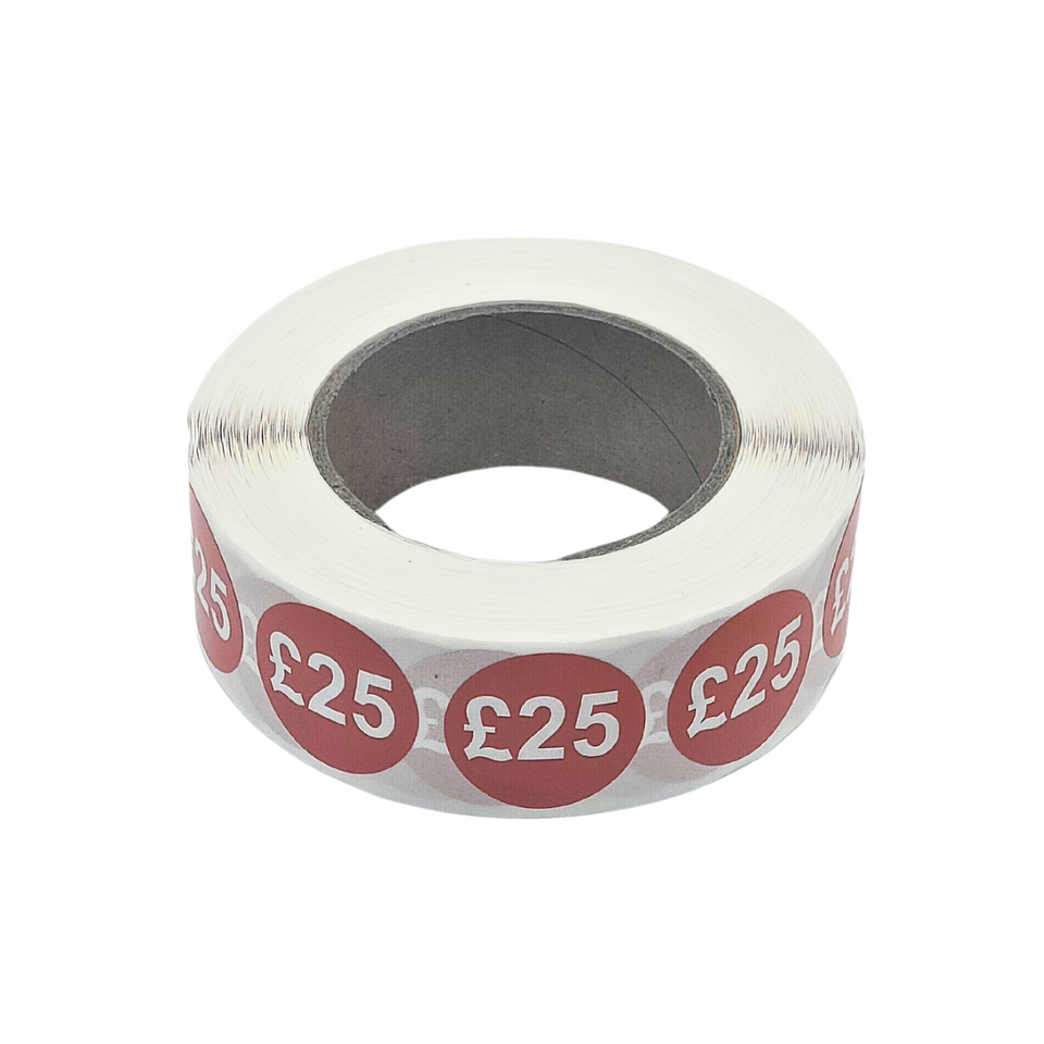 1000x 25 mm red price self adhesive stickers sticky labels | eBay UK
