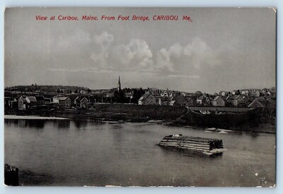 Caribou Maine ME Postcard View Foot Bridge Exterior View c1910 Vintage ...