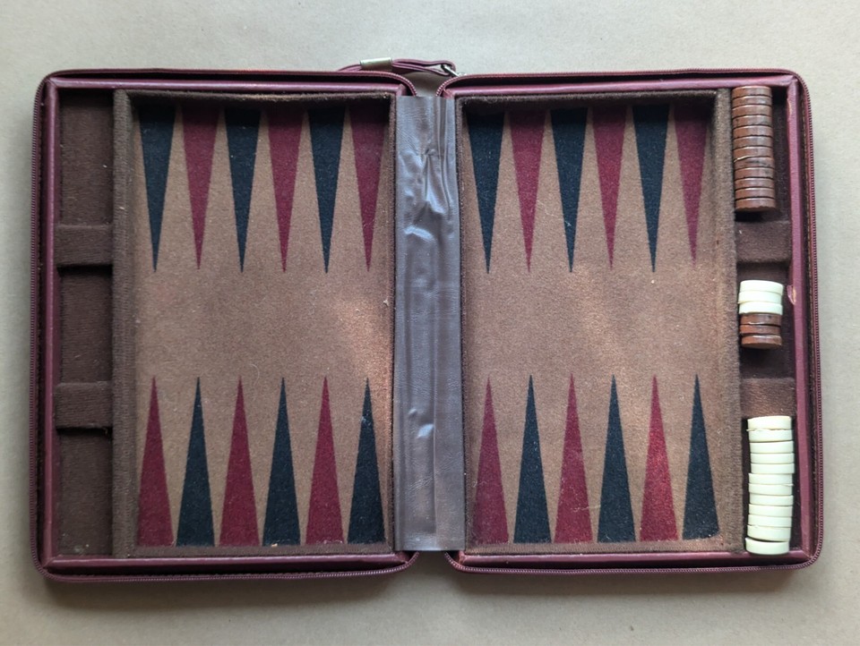 Vintage Magnetic Backgammon Game Set, Compact Travel Games, Magnetic ...