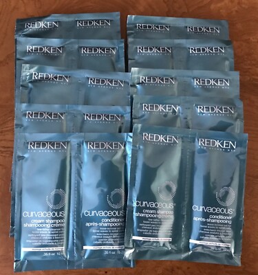 Redken Curvaceous Shampoo & Conditioner Packets 20 Packets 10ml Each ...