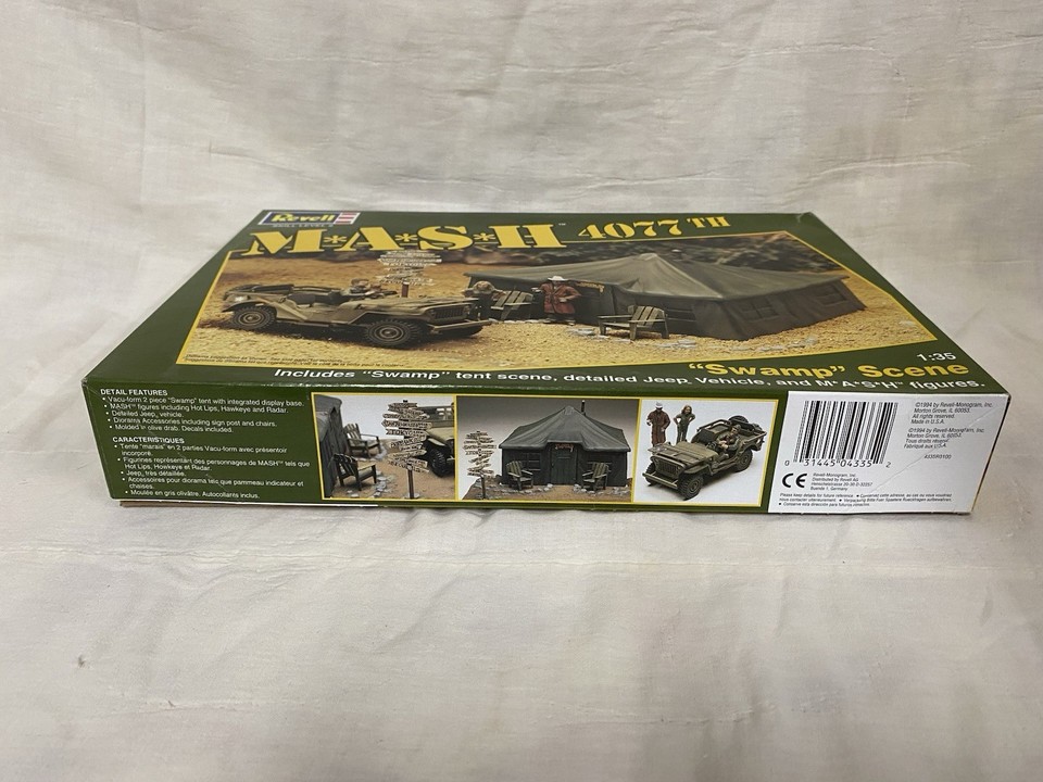 Revell 1/35 MASH 4077th Swamp Scene Kit #4335 Parts Sealed Open Box | eBay