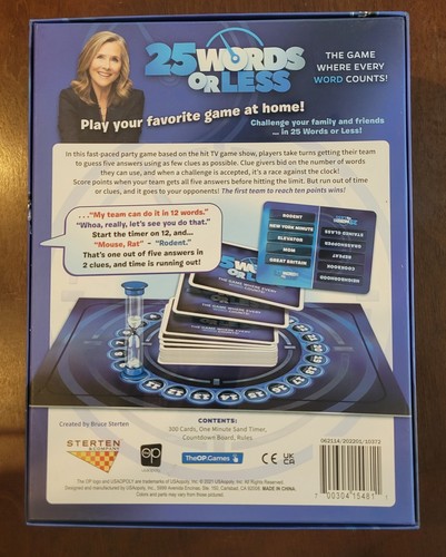 25 Words or Less Fast-Paced Word/Friends Family Game | eBay