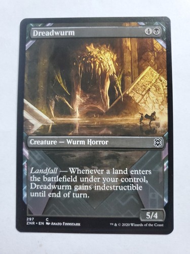 MTG Magic The Gathering Card Dreadwurm Creature Wurm Horror Black ...