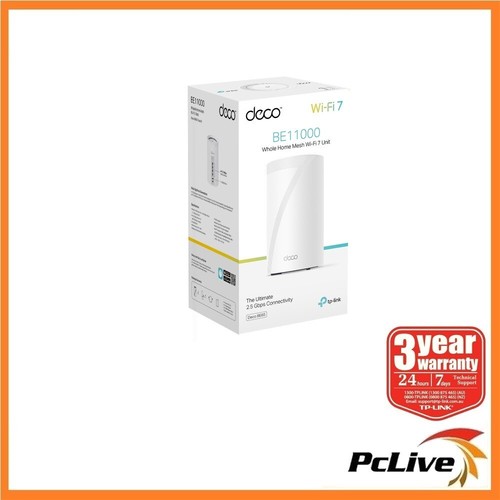 TP-Link Deco BE65 BE11000 Whole Home Mesh Wi-Fi 7 System Tri-Band 2.5G ...