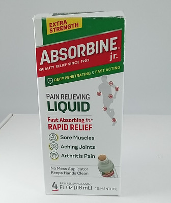 Absorbine Jr Plus Pain Relieving Liquid 4 Oz By Absorbine Jr | eBay